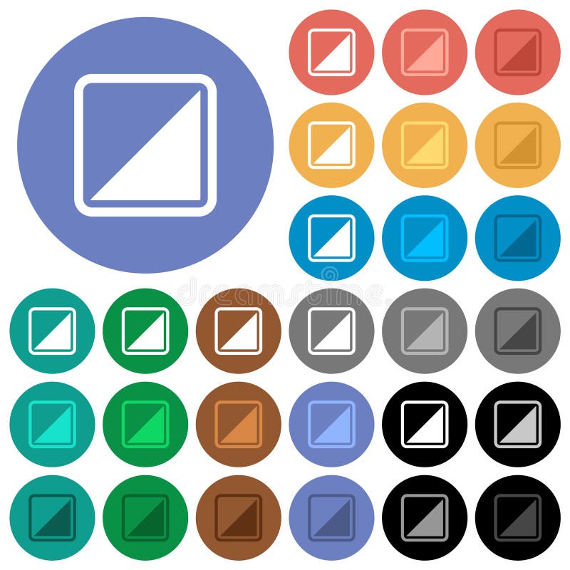 Invert Object Round Flat Multi Colored Icons Stock Vector ...