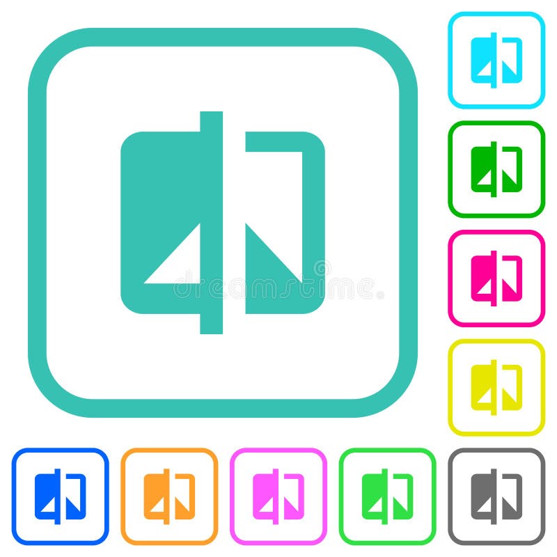 Invert Theme Vivid Colored Flat Icons Stock Vector - Illustration of ...