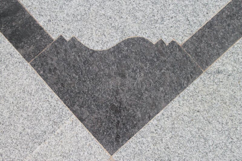 Inverted Abstract Design on Marble Floor Stock Photo - Image of grey ...