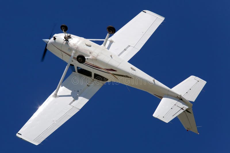 Inverted Airplane Banking during a Roll Stock Image - Image of speed ...