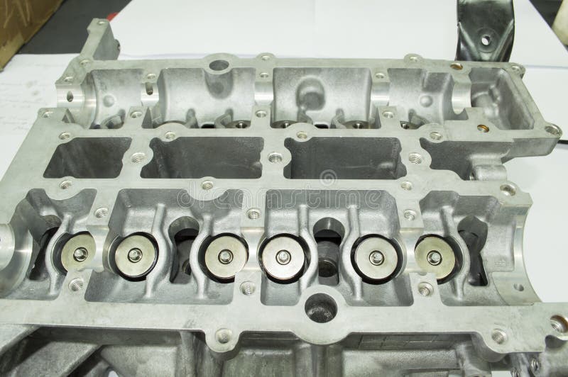 Inverted Block Head of a Three-cylinder Internal Combustion Engine ...