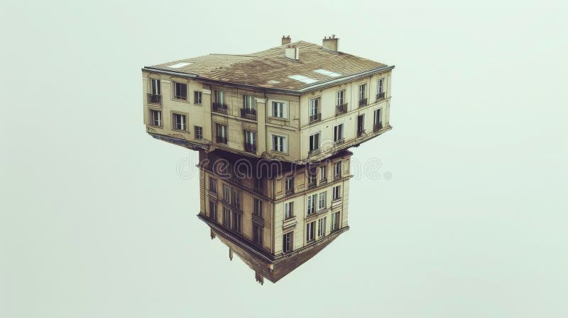 Inverted Building Architecture Illusion Stock Image - Image of ...