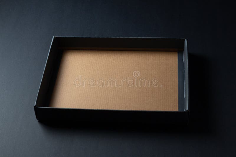 Inverted cardboard box lid stock photo. Image of paper - 235404048