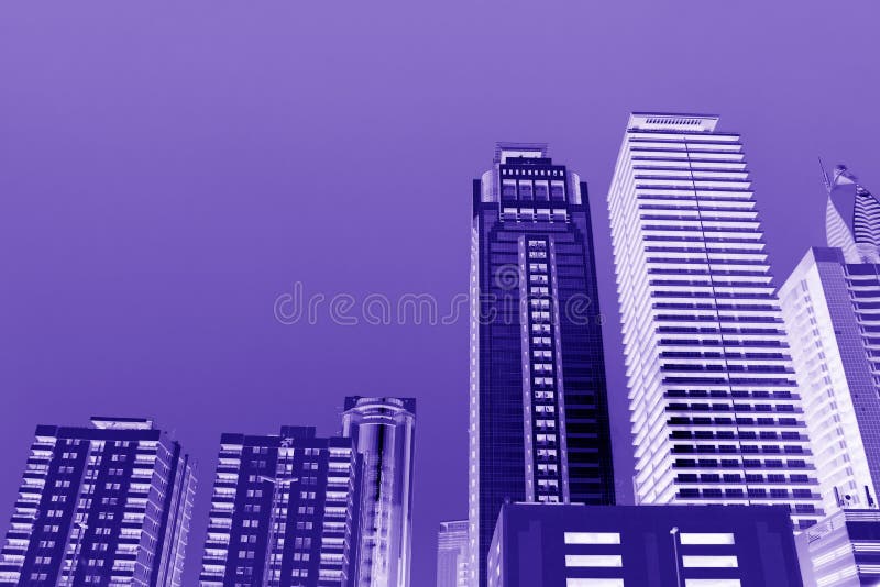 Inverted Colors of Skyscrapers, Dubai Stock Photo - Image of inverted ...