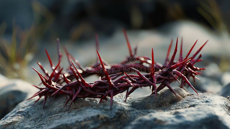 Inverted Crowns Symbolize Death and Resurrection for Passion Week Stock ...