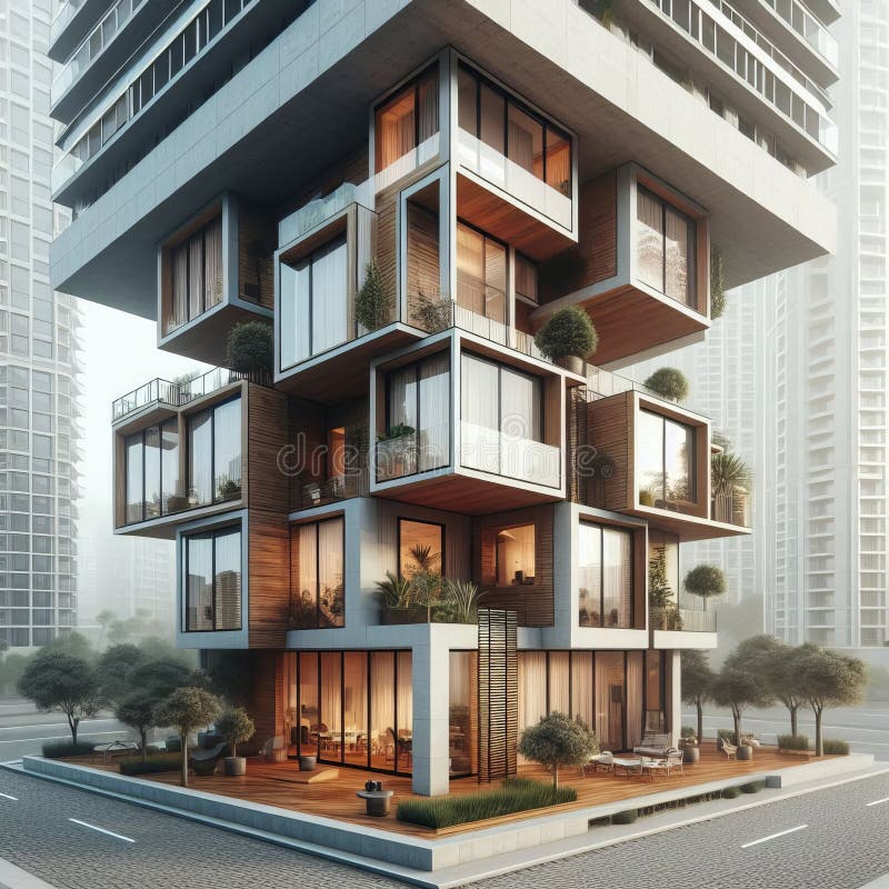 Inverted Cube House a House with a Cube Shaped Building Flipped Stock ...