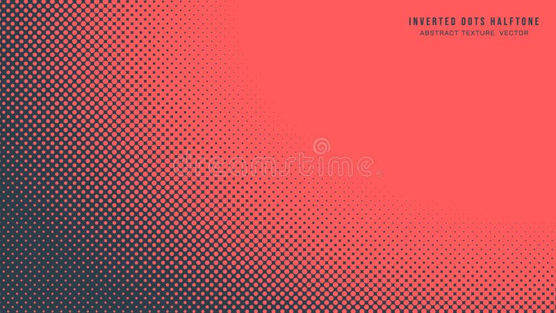 Inverted Dots Half Tone Offset Pattern Round Border Vector Red Black Abstraction Stock Vector