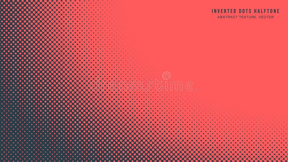Inverted Dots Half Tone Offset Pattern Round Border Vector Red Black ...