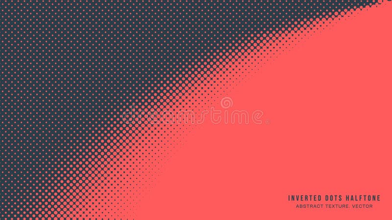 Inverted Dots Half Tone Pattern Rounded Border Vector Red Black Abstraction Stock Illustration