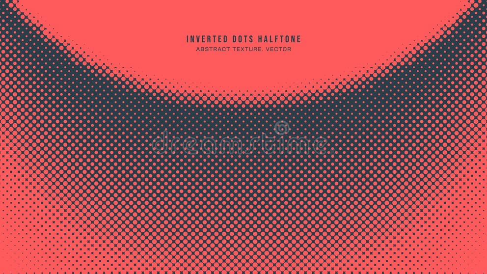 Inverted Dots Half Tone Pattern Semi Circle Border Vector Red Black ...