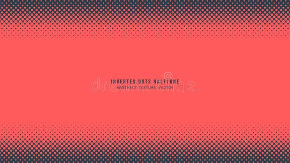 Inverted Dots Halftone Pattern Horizontal Border Vector Red Black