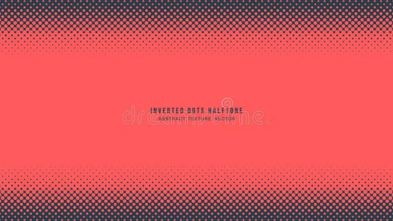 Inverted Dots Halftone Pattern Horizontal Border Vector Red Black ...