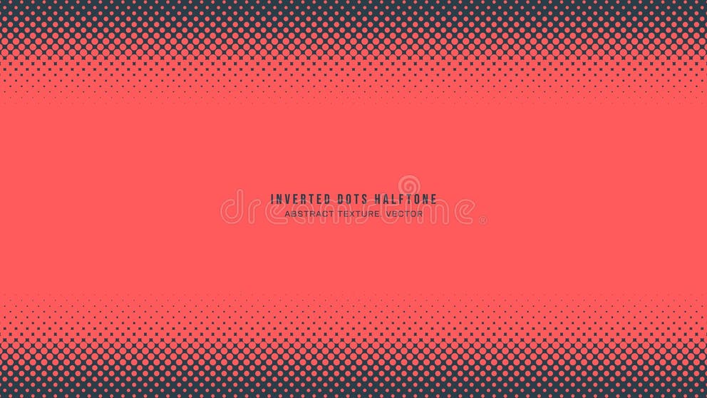 Inverted Dots Halftone Pattern Horizontal Border Vector Red Black