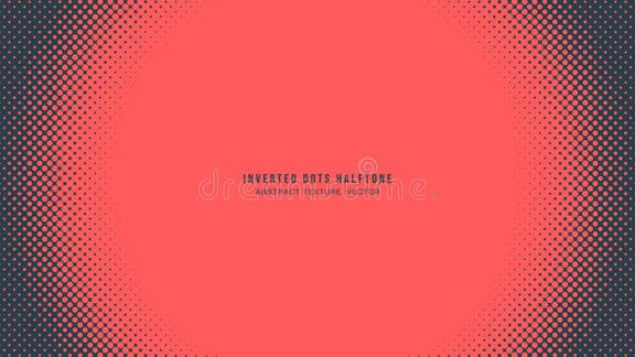 Inverted Dots Half Tone Pattern Round Frame Vector Red Black Abstract ...