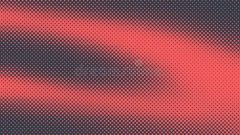 Inverted Dots Texture Halftone Dynamic Pattern Red Black Vector Abstraction Stock Illustration