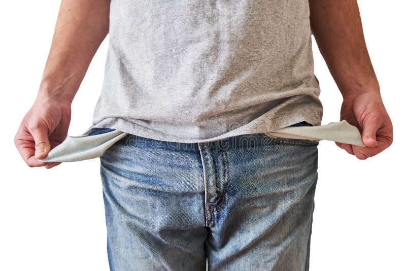 Poor - Woman With Turned Out Pockets Stock Photo - Image of woman ...