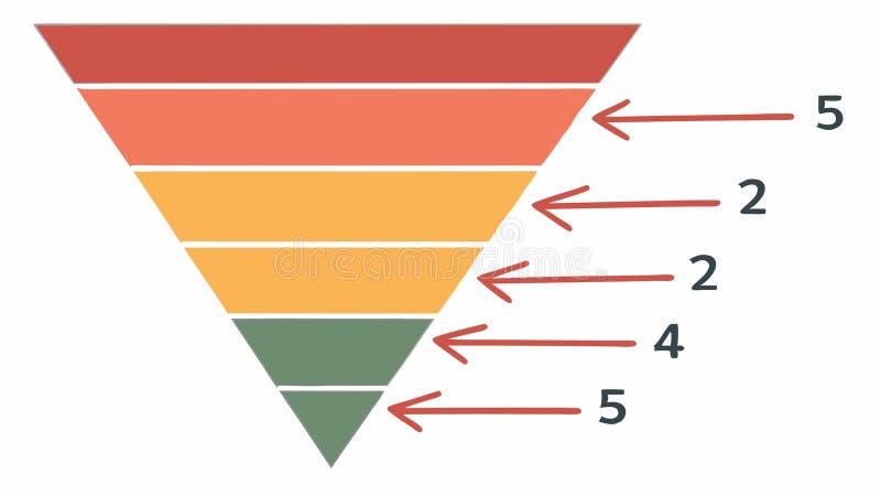 Inverted Funnel Diagram with Steps, Vector Design Generative AI Stock ...