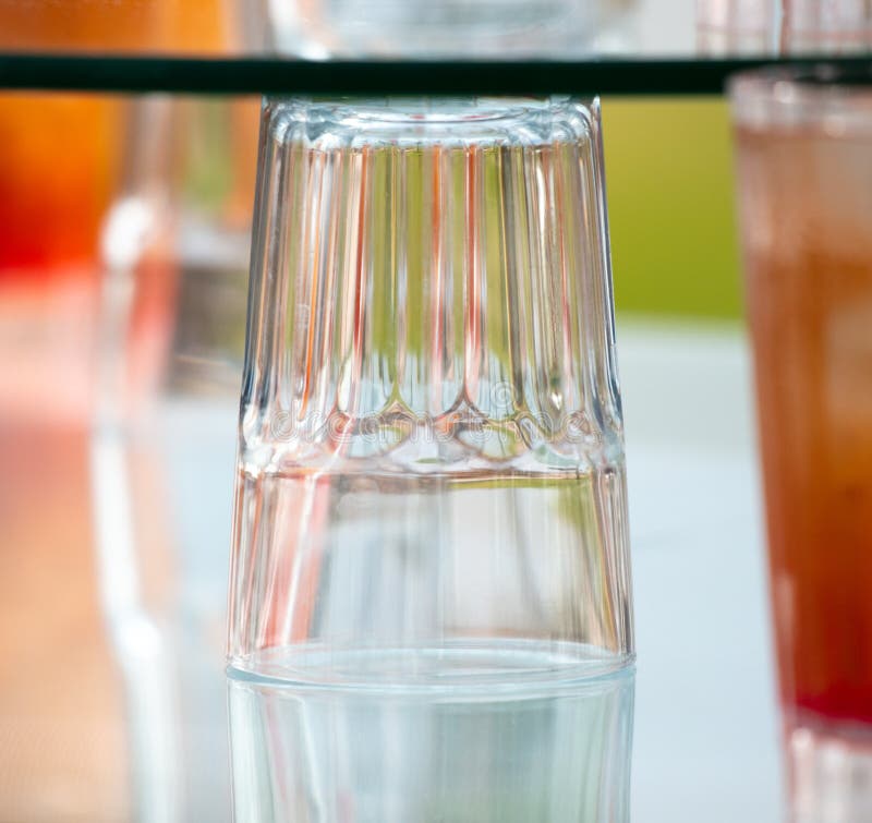 Inverted glass cut glass. stock photo. Image of party - 268205678