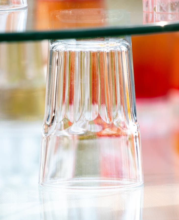 Inverted glass cut glass. stock image. Image of tangerine - 269475221