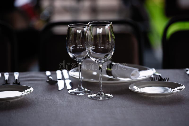 In the Inverted Glasses See the Thread with a Needle on a Yellow ...