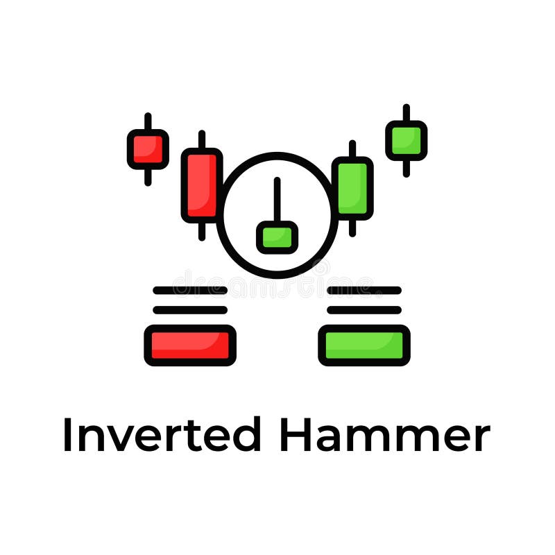 Inverted Hammer Icon in Modern Style, Trading Related Vector Stock ...