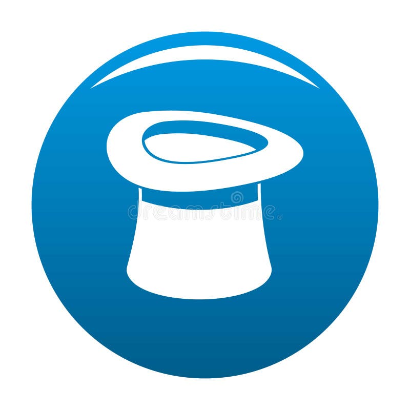 Inverted Hat Icon Blue Vector Stock Vector - Illustration of magical ...