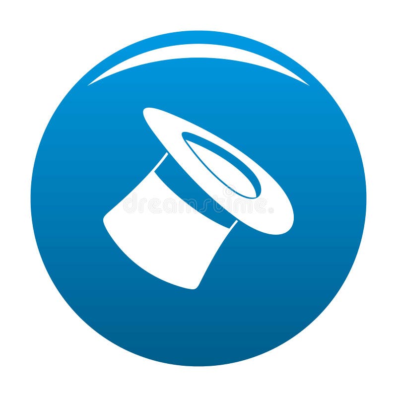 Inverted Hat Icon Blue Vector Stock Vector - Illustration of ...