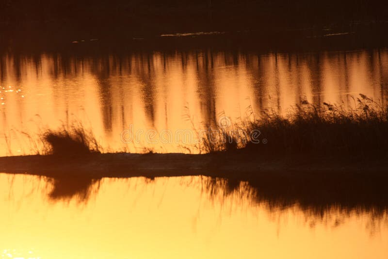 Inverted imag sunset stock photo. Image of poyang, sunrise - 5378920