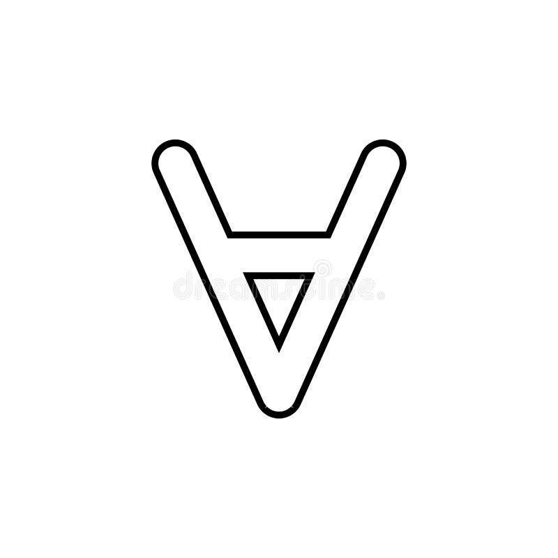 Inverted Letter a Icon. Thin Line Icons Set for Website Design and ...