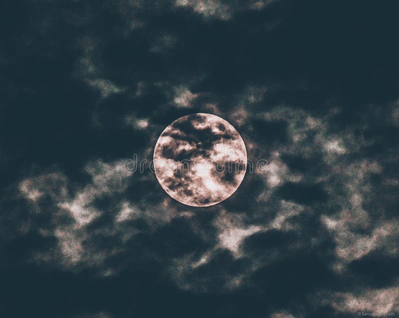 Inverted moon at night stock image. Image of sketch - 187488041