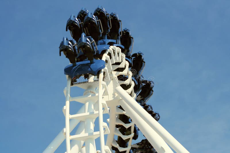 Inverted Roller Coaster stock image. Image of hill, beams - 6264373