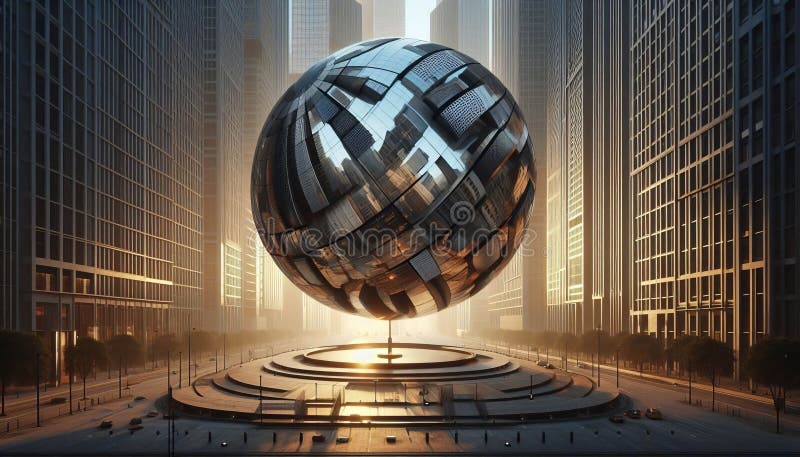 Inverted Sphere a Sphere Shaped Building Flipped Upside Down Off Stock ...