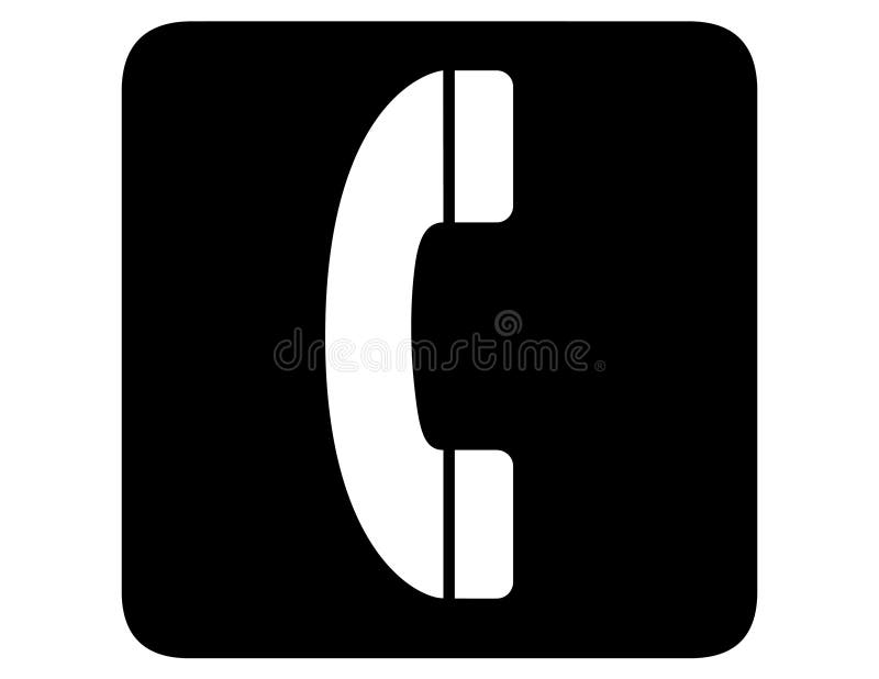 Inverted Telephone Icon Sign Against a White Background Stock Vector ...