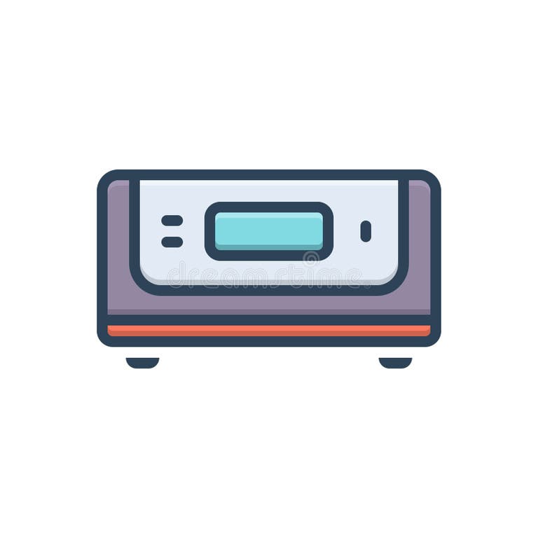 Color Illustration Icon for Inverter, Electric and Battery Stock ...
