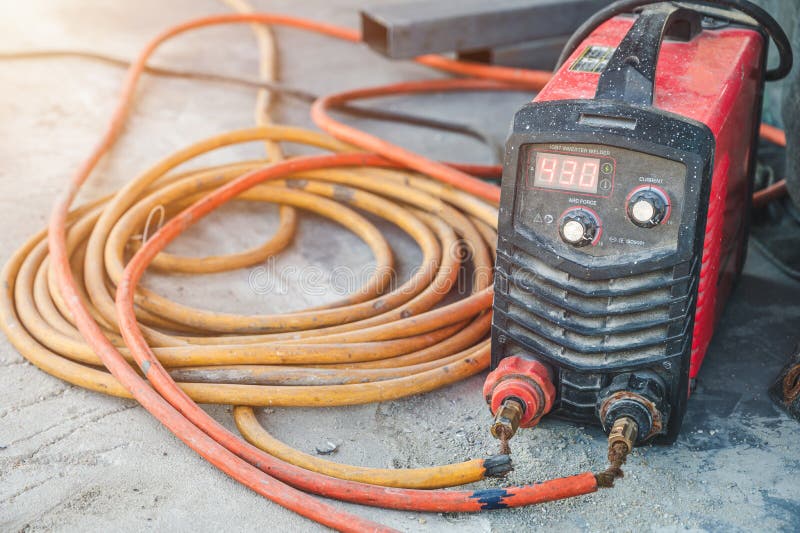 Inverter welding machine. stock image. Image of plug - 175585249