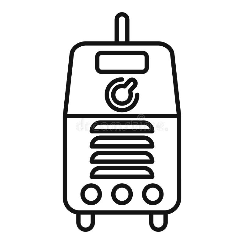 Inverter Welding Machine Icon Showing Metal Work and Steel Stock Vector ...