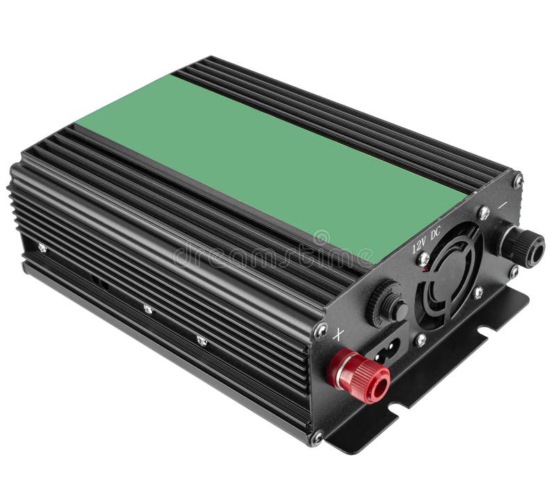 Inverters, Voltage Converter, on White Background in Insulation Stock ...