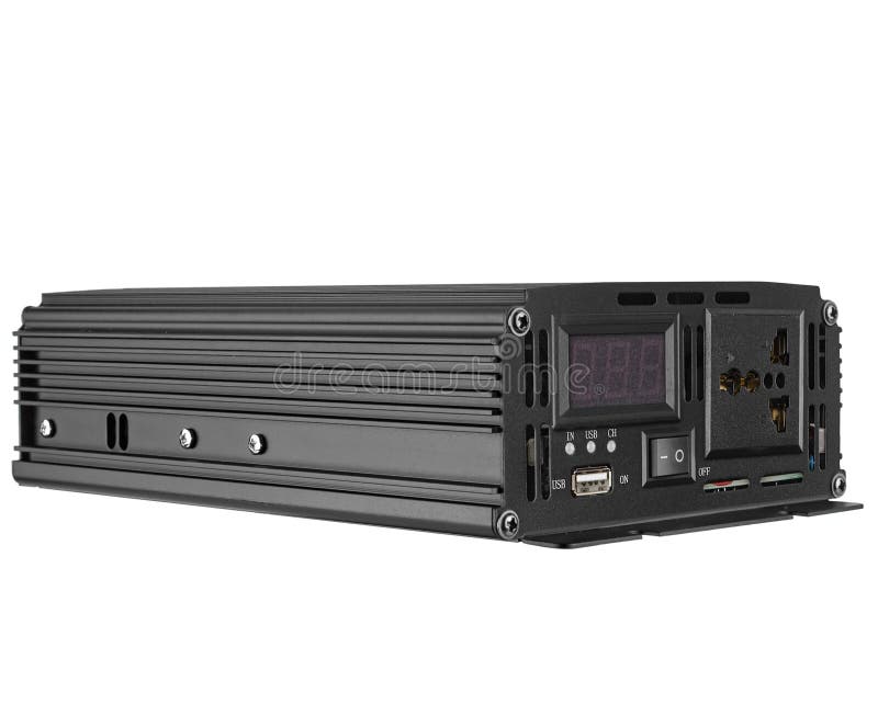 Inverters, Voltage Converter, on White Background in Insulation Stock ...