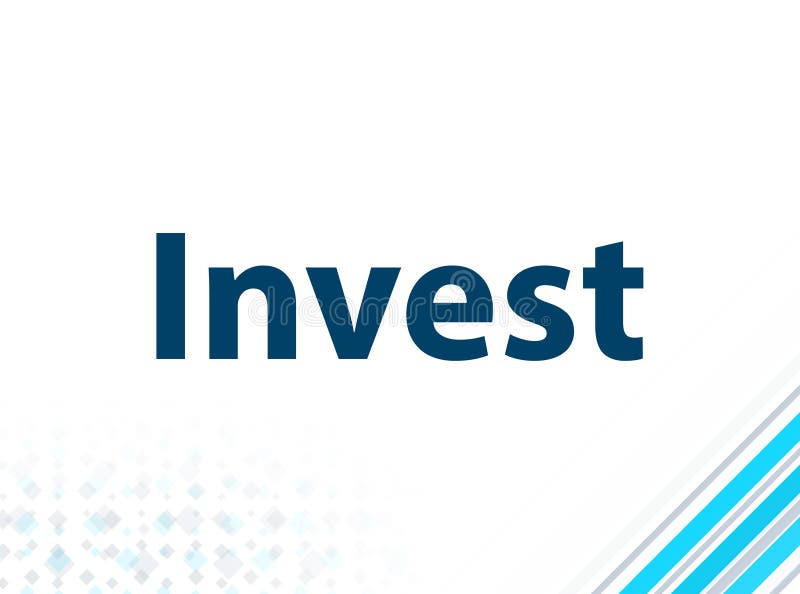 Invest Modern Flat Design Blue Abstract Background Stock Illustration ...