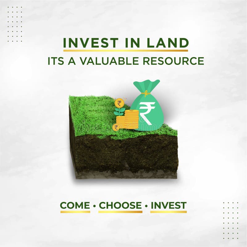 Invest in Land Plots Real Estate Stock Vector - Illustration of number ...