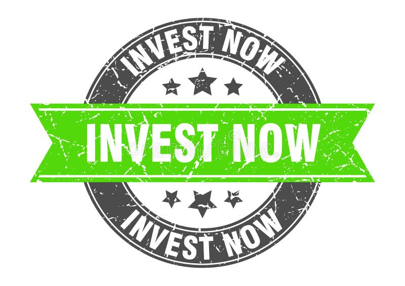 Invest now stamp stock vector. Illustration of vector - 196540281