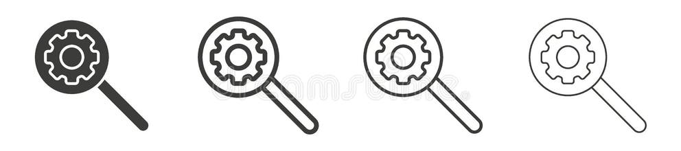 Investigate Icon Vector Set on White Background Stock Vector ...