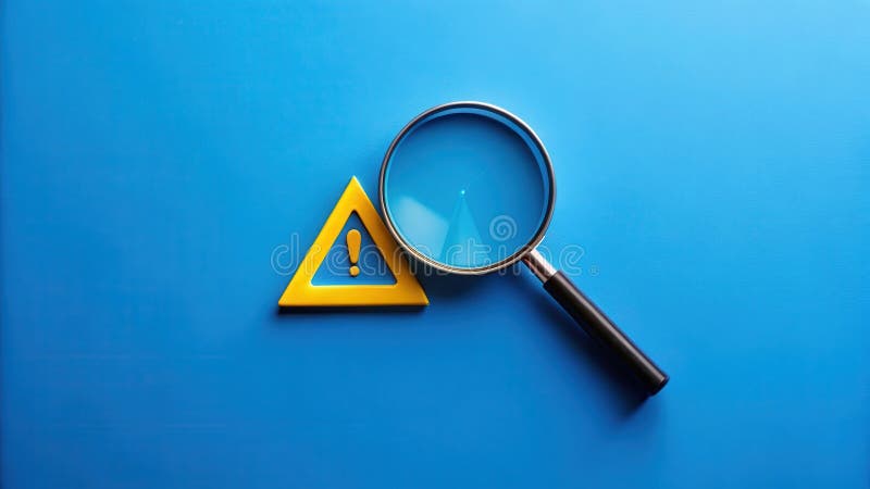 Investigating a Critical Issue Magnifying Glass and Warning Triangle on ...
