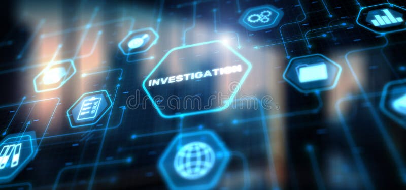 Investigation Business Concept on Abstract Background Stock Image ...