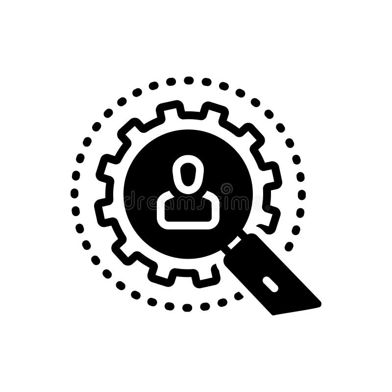 Black Solid Icon for Investigation, Detective and Magnification Stock ...