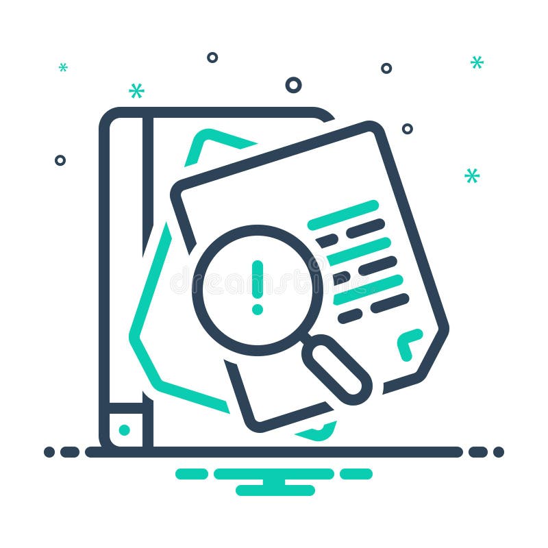 Mix Icon for Investigation, Inquiry and Case Stock Vector ...