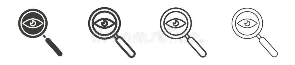 Investigation Icon Vector Set on White Background Stock Vector ...