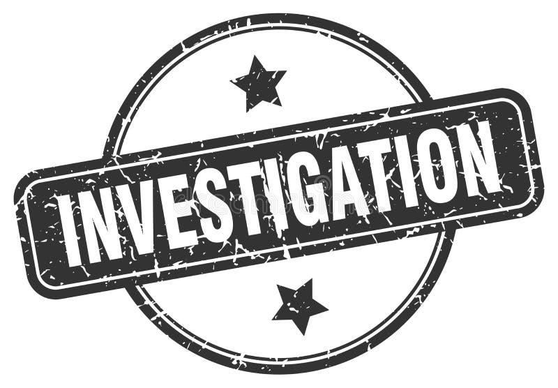 Investigation Round Ribbon Isolated Label. Investigation Sign Stock ...