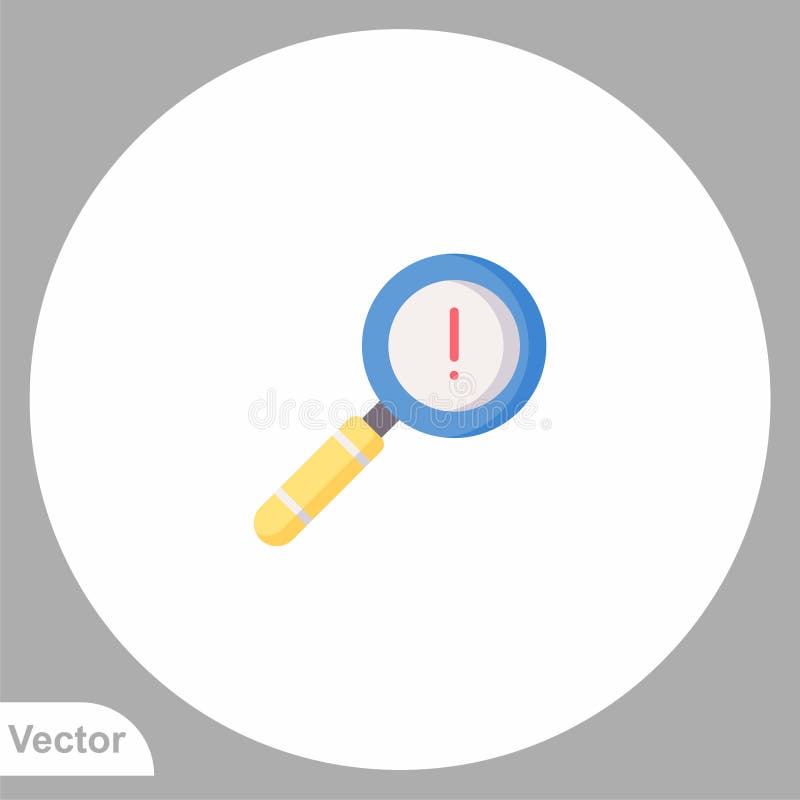 Investigation Vector Icon Sign Symbol Stock Vector - Illustration of ...