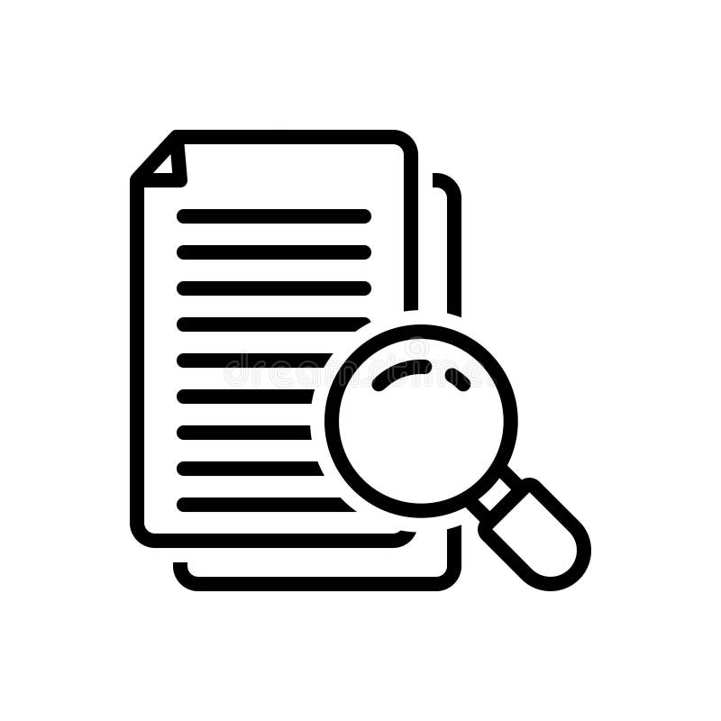 Document Inspection Vector Icon. Audit Illustration Sign. Contract ...